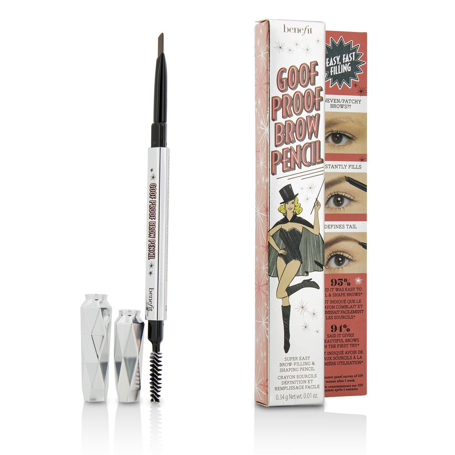 Benefit Goof Proof Brow Pencil, Medium, 0.01 Ounce