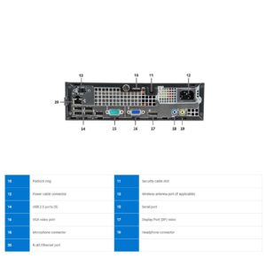 Dell OptiPlex 790 Ultra Small Form Factor Desktop PC, Intel Quad Core I5-2400S up to 3.3GHz, 8G DDR3, 128G SSD, WiFi, BT, DP, VGA, Windows 10 Pro 64 Language Supports English/Spanish/French(Renewed)