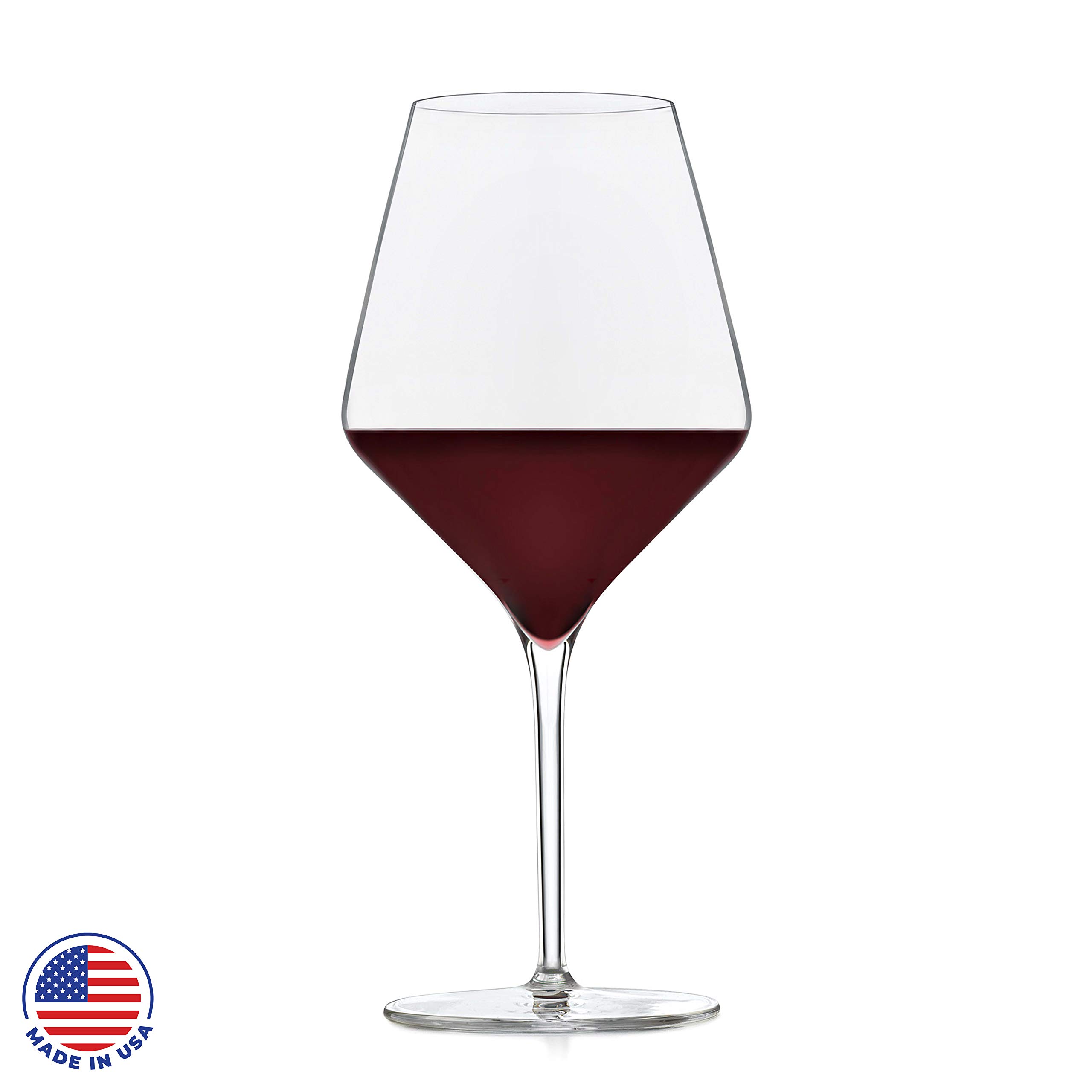 Libbey Signature Red Wine Glasses Set of 4, Seamless 24 Oz Wine Glasses for Cabernet, Merlot, and More, Stemmed Wine Glasses for All Occasions