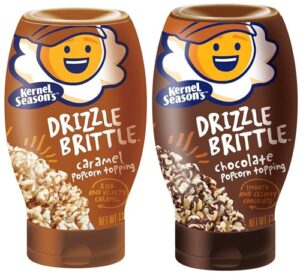 kernel season's drizzle brittle, popcorn topping, variety pack, 13.1 ounce (pack of 2)