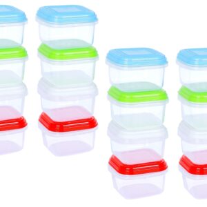 ARSUK 4 oz Baby Food Storage Containers, 16 Pack Small Take Away Container with Lid and Snack Pots for Toddlers, Dishwasher Safe, BPA Free Plastic