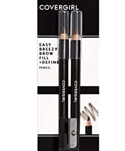 CoverGirl Easy Breezy Brow, Fill+Define Pencils [505] Rich Brown 2 ea​​ ( Pack of 4)​