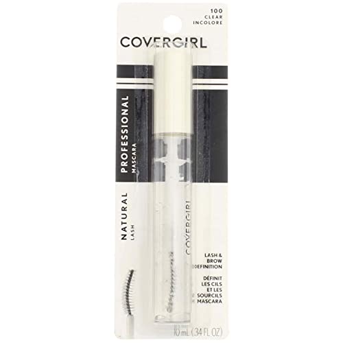 CoverGirl Professional Natural Lash Mascara, Clear [100] 0.34 oz (Pack of 5)