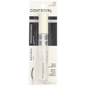 covergirl professional natural lash mascara, clear [100] 0.34 oz (pack of 5)