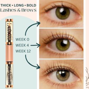 USDA Organic Castor Oil Lash Serum - Premium All Natural Cold Pressed Castor Oil Eyelash Growth Serum with Mascara Tube - Eyelash Treatment and Conditioner - For Thicker and Fuller Lashes