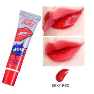 6-PACK Peel-Off Colored Lip Stain Gloss + Applicator Stick | Variety of SIX Luscious, Sexy Colors | Apply, Let Dry, Peel Away, and Look Beautiful!