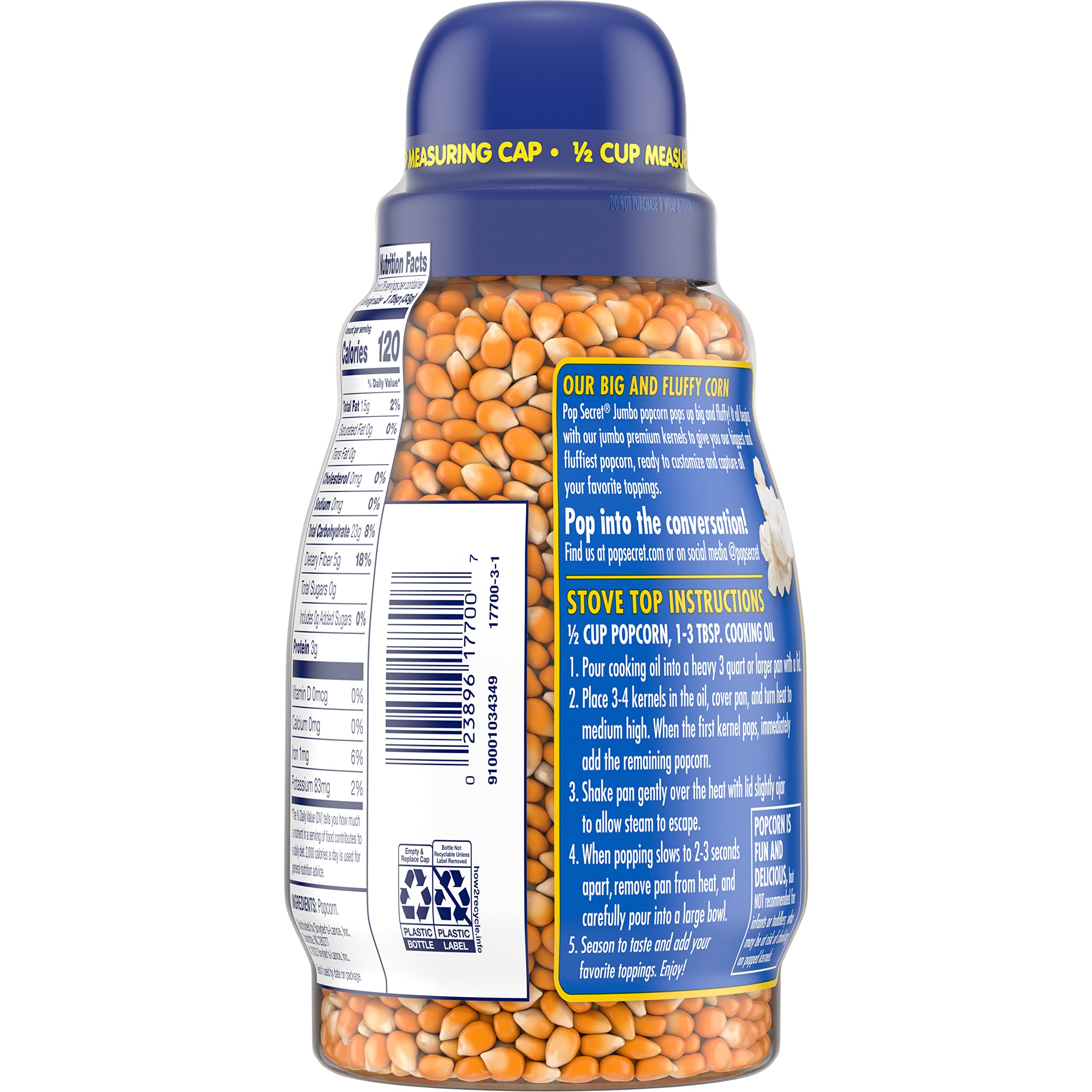 Pop Secret Jumbo Popcorn Kernels, 30 Oz Jar