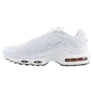 nike men's air max plus triple white, white/white/black/cool grey, 11