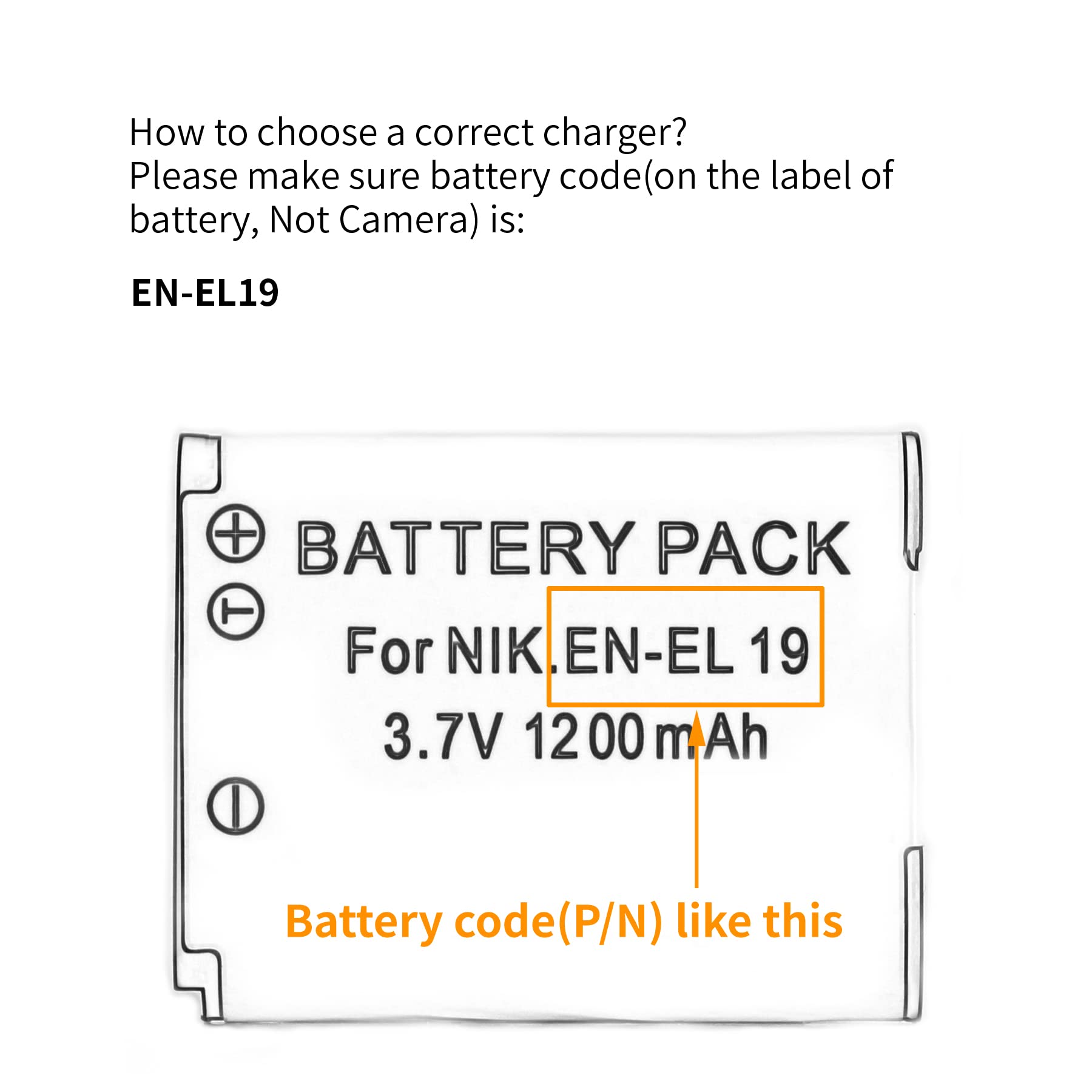 EN-EL19 USB Charger for Nikon Coolpix S33, S7000, S6900, S2800, S100, S3100, S4100, S4300, S5200, S6500 Camera and More