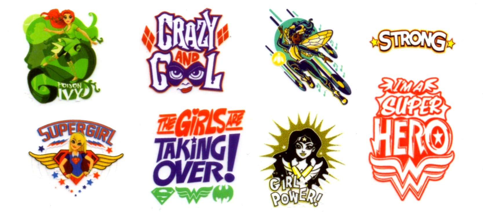 DC Super Hero Girls - 75 Assorted Temporary Tattoos