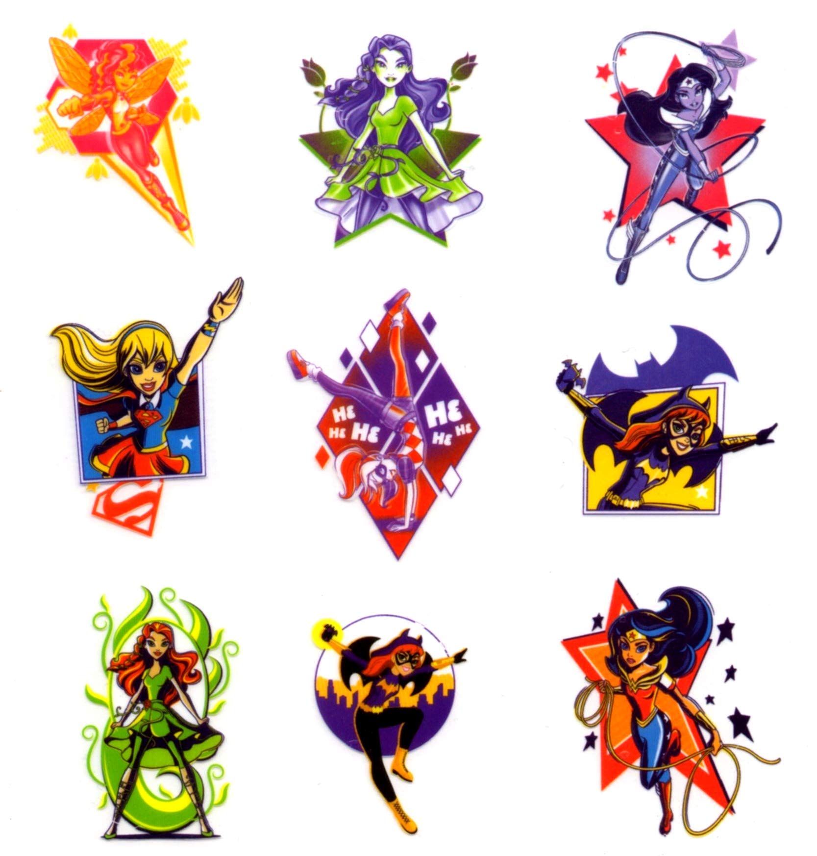 DC Super Hero Girls - 75 Assorted Temporary Tattoos