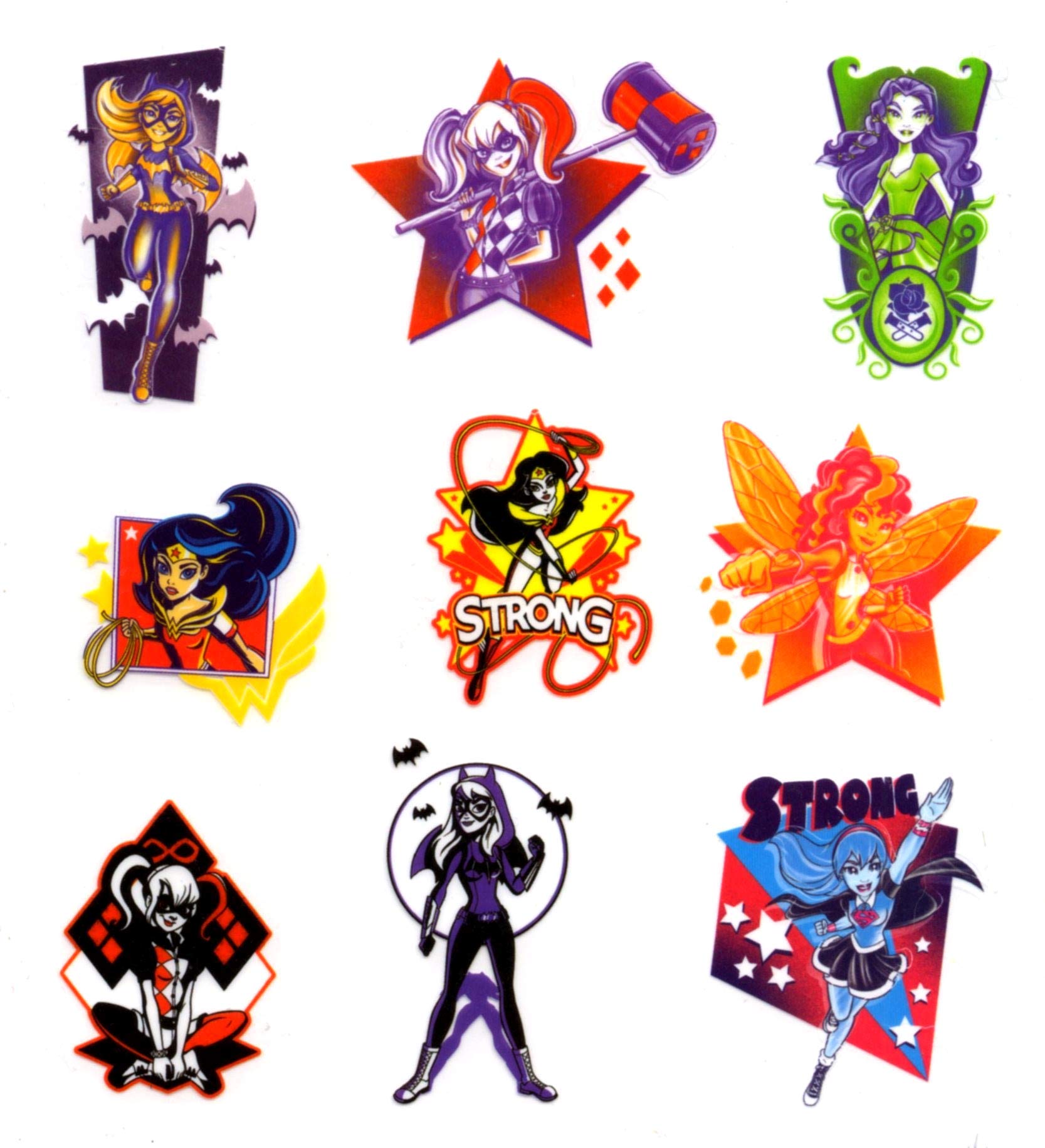 DC Super Hero Girls - 75 Assorted Temporary Tattoos