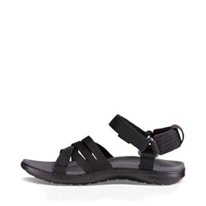 teva women's sanborn sandal, black, 5 medium us