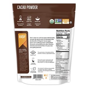 BetterBody Foods Organic Cacao Powder, Rich Chocolate Flavor, Non-GMO, Gluten-Free, Cocoa, 16 ounce, 1 lb bag