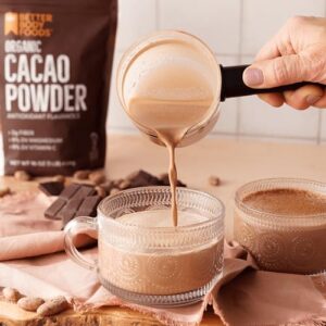 BetterBody Foods Organic Cacao Powder, Rich Chocolate Flavor, Non-GMO, Gluten-Free, Cocoa, 16 ounce, 1 lb bag