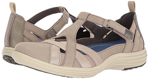 Aravon Women's Beaumont Fisherman Sandal, Stone, 7.5 Narrow