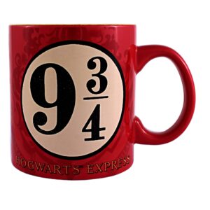 silver buffalo harry potter platform 9 3/4 hogwarts express ceramic mug, 20 ounces