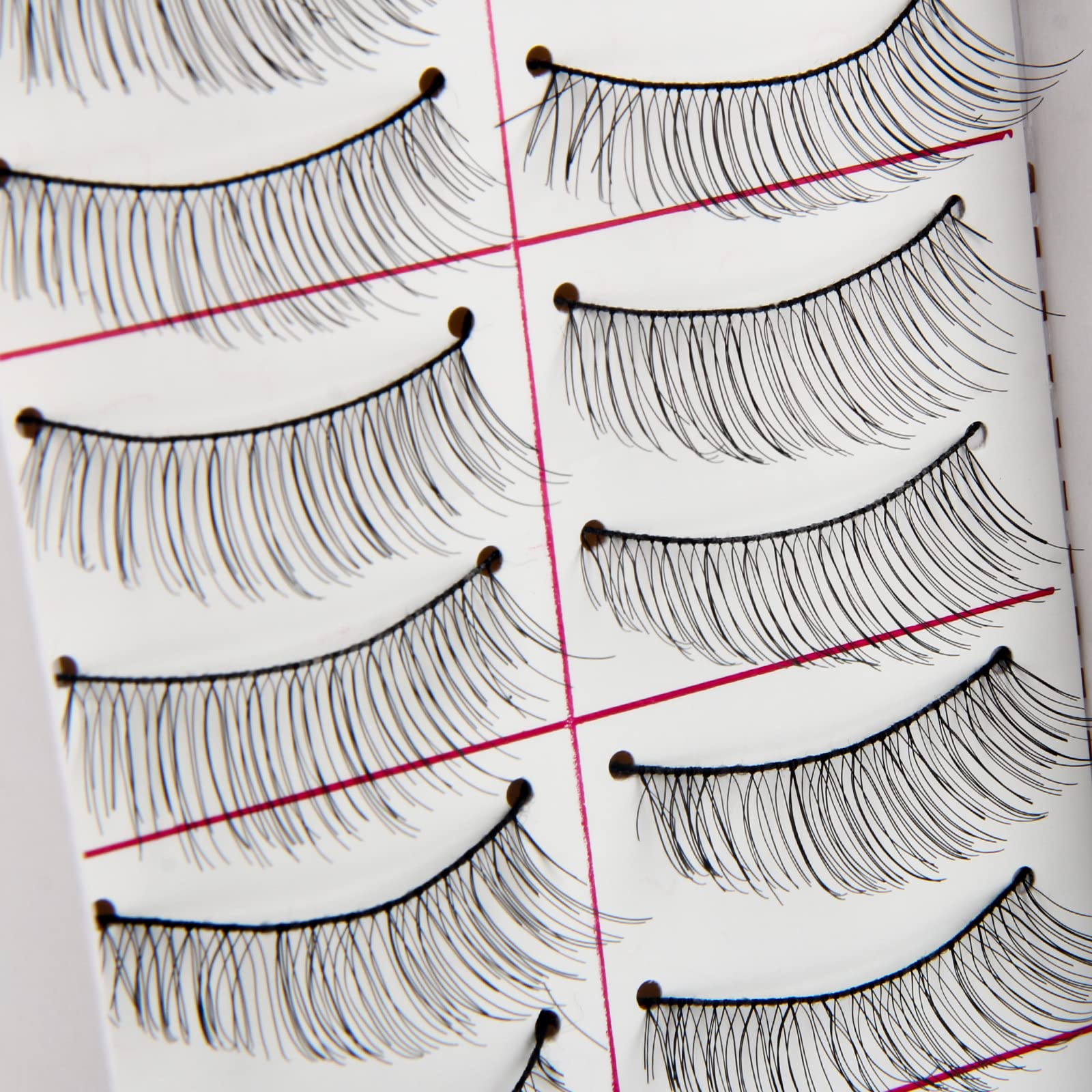 AHIER 50 Pairs Natural Look Taiwan Handmade Fake False Eyelashes Eye Lashes Classical Eyelashes