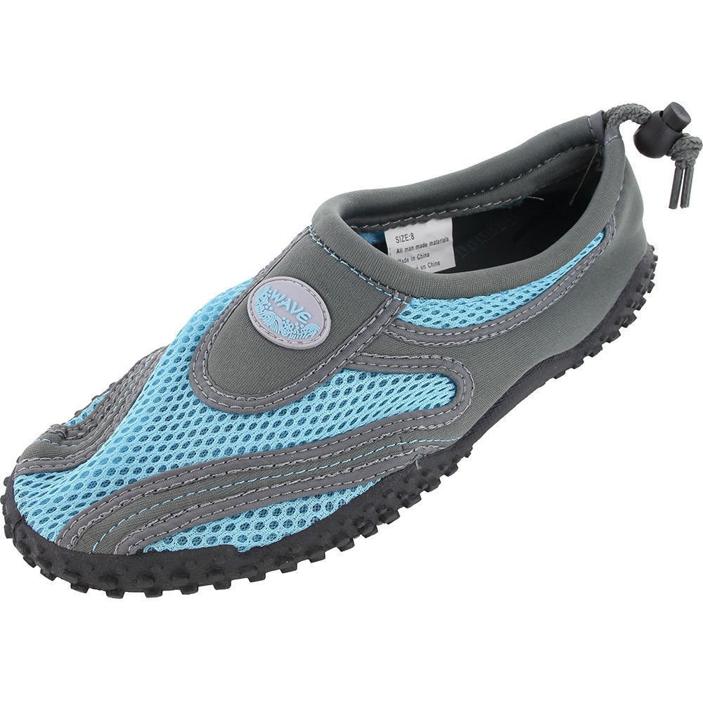 Easy USA Women's Wave Water Shoes (7, Grey/Lt.Blue)