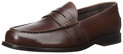 Nunn Bush Men's Noah Penny Loafer Dress Casual Slip On Shoe, Brown, 11 Wide