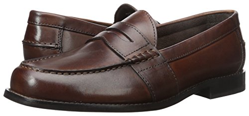 Nunn Bush Men's Noah Penny Loafer Dress Casual Slip On Shoe, Brown, 11 Wide