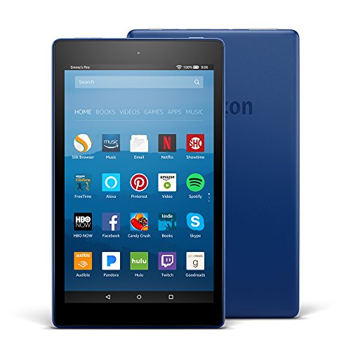 Fire HD 8 Tablet with Alexa, 8" HD Display, 16 GB, Marine Blue - with Special Offers (Previous Generation – 7th)