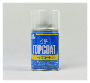 mr hobby top coat spray 86ml flat matt clear b503