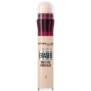 maybelline instant anti age eraser eye concealer, dark circles and blemish concealer, ultra blendable formula, 03 fair