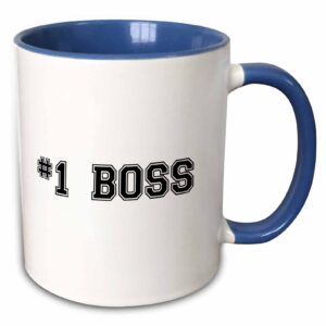 3dRose #1 Boss Mug, 11 oz, Black