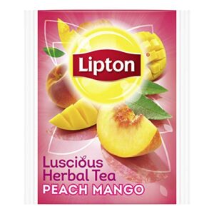 Lipton Peach Mango Herbal Tea Bags, 20 Count (Pack of 6)