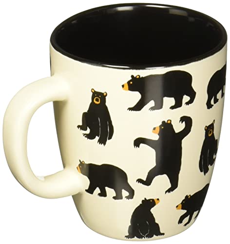 Little Blue House By Hatley Unisex-Adult's Curved Ceramic Mug, Bears On Cream, 1 Count (Pack of 1)