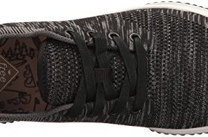 Freewaters Women's Sky Trainer Knit Lace-Up Shoe, Black/Grey, 7 M US