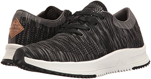 Freewaters Women's Sky Trainer Knit Lace-Up Shoe, Black/Grey, 7 M US