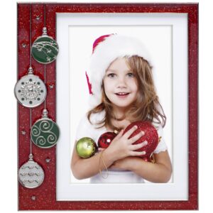 neil enterprises inc. red ornament pewter picture frame