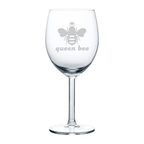 Wine Glass Goblet Queen Bee (10 oz)