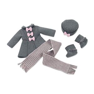 Emily Rose 18-inch Doll Clothes - Grey and Pink 4 PC 18" Doll Winter Coat Outdoor Outfit, Includes Matching Hat, Boots and Scarf | Compatible with American Girl Dolls