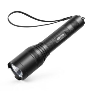 anker rechargeable bolder lc90 led flashlight, pocket-sized torch with super bright 900 lumens cree led, ipx5 water-resistant, zoomable, 5 light modes