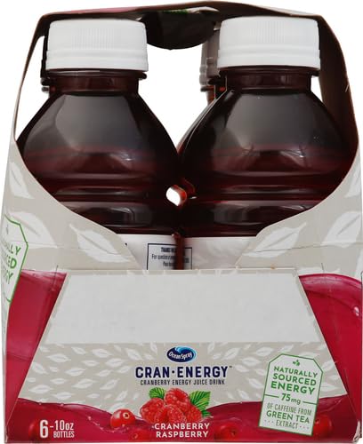 Ocean Spray, Cran-Energy Cranberry Raspberry Energy Juice Drink, 10 Fl Oz Bottles, 6 Ct