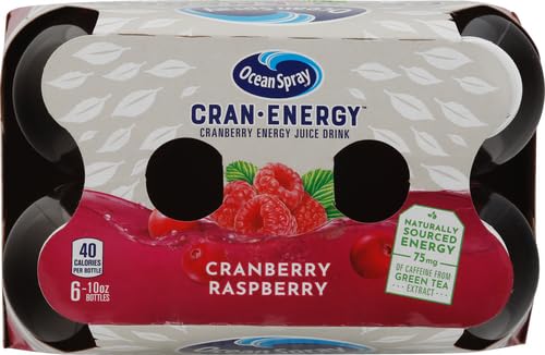 Ocean Spray, Cran-Energy Cranberry Raspberry Energy Juice Drink, 10 Fl Oz Bottles, 6 Ct