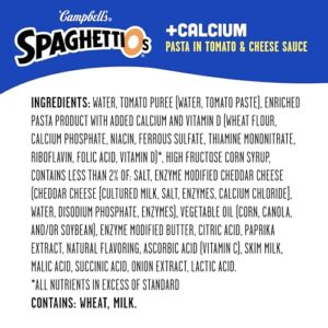 Campbell's SpaghettiOs Original Canned Pasta Plus Calcium, 15.8 oz Can (Pack of 12)