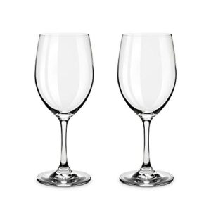 True Stemmed Wine Glasses, Lead-Free Crystal Glassware for Red and White Wine, Dishwasher Safe, Set of 4, 14 Oz