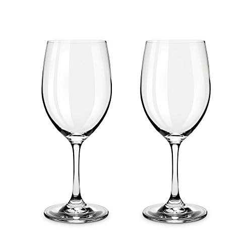 True Stemmed Wine Glasses, Lead-Free Crystal Glassware for Red and White Wine, Dishwasher Safe, Set of 4, 14 Oz