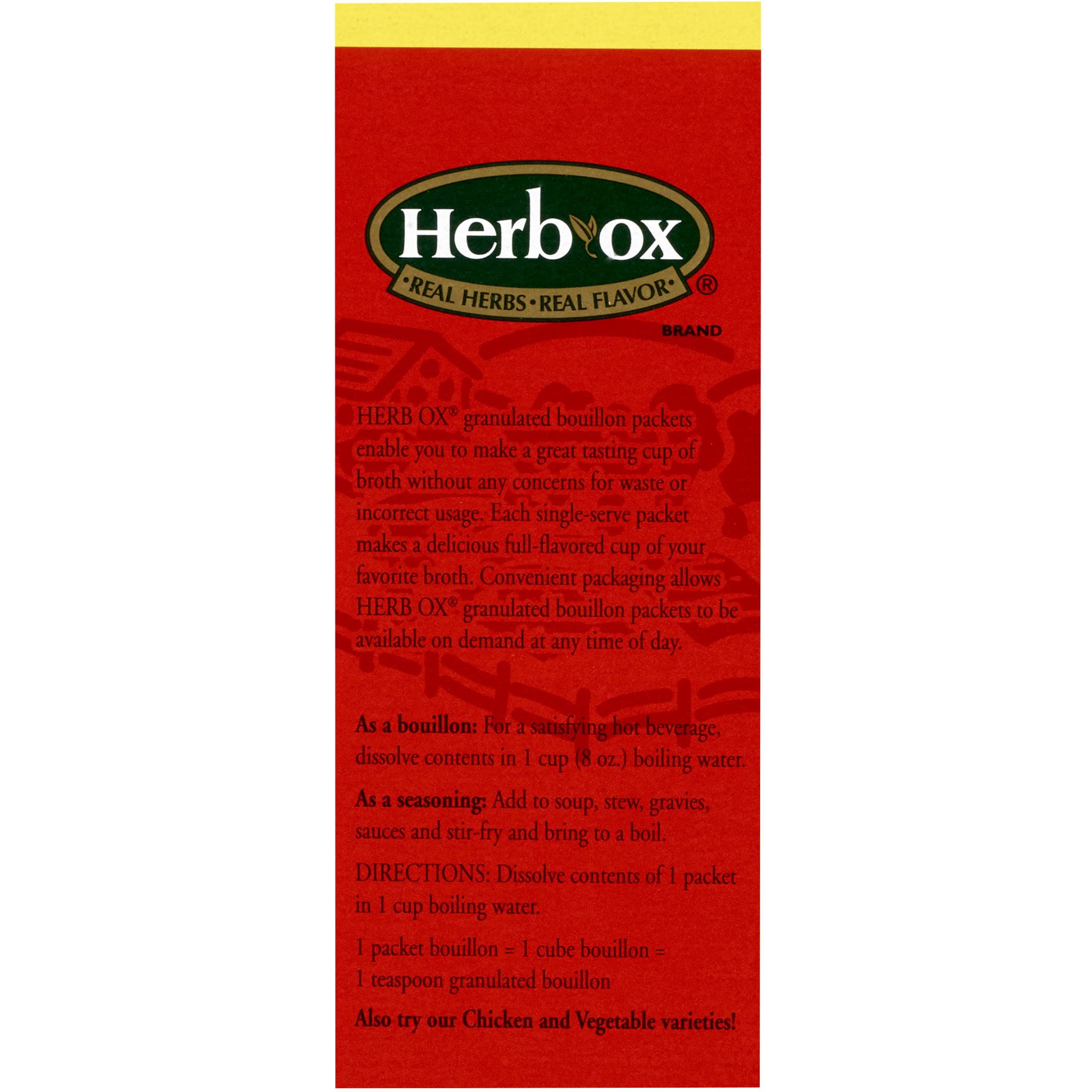 Herb-Ox Sodium Free Bouillon Bundle,`Beef and Chicken, 100 Total Packets