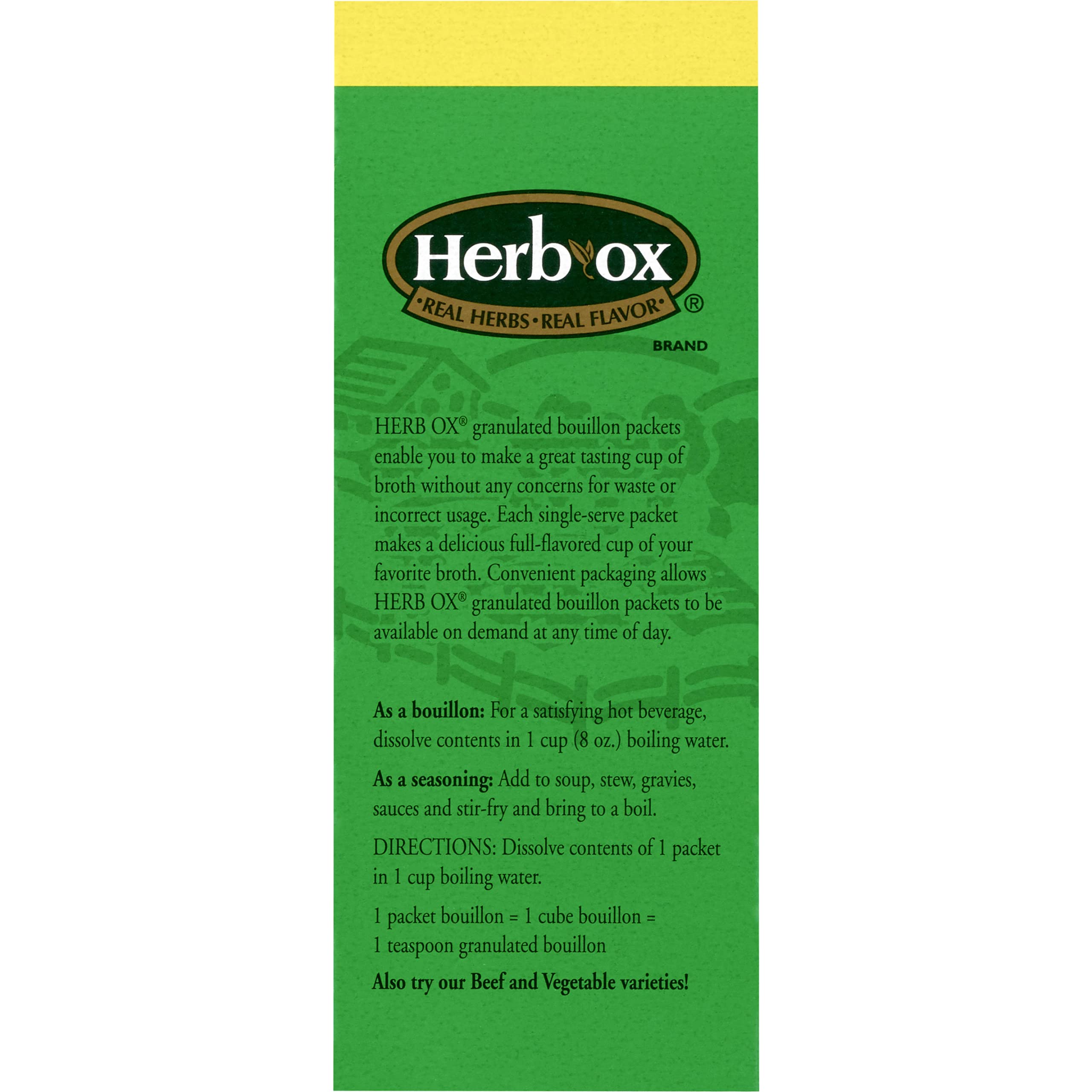 Herb-Ox Sodium Free Bouillon Bundle,`Beef and Chicken, 100 Total Packets