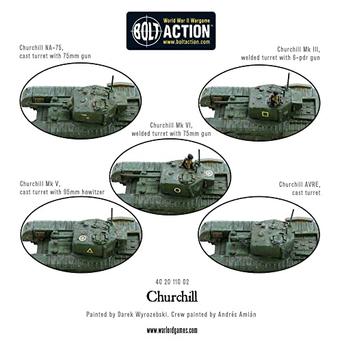 Bolt Action Churchill Infantry Tank 1:56 WWII Military Wargaming Plastic Model Kit