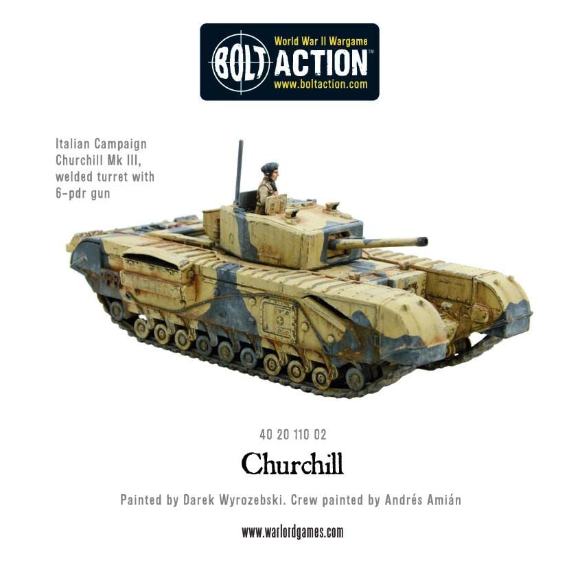 Bolt Action Churchill Infantry Tank 1:56 WWII Military Wargaming Plastic Model Kit