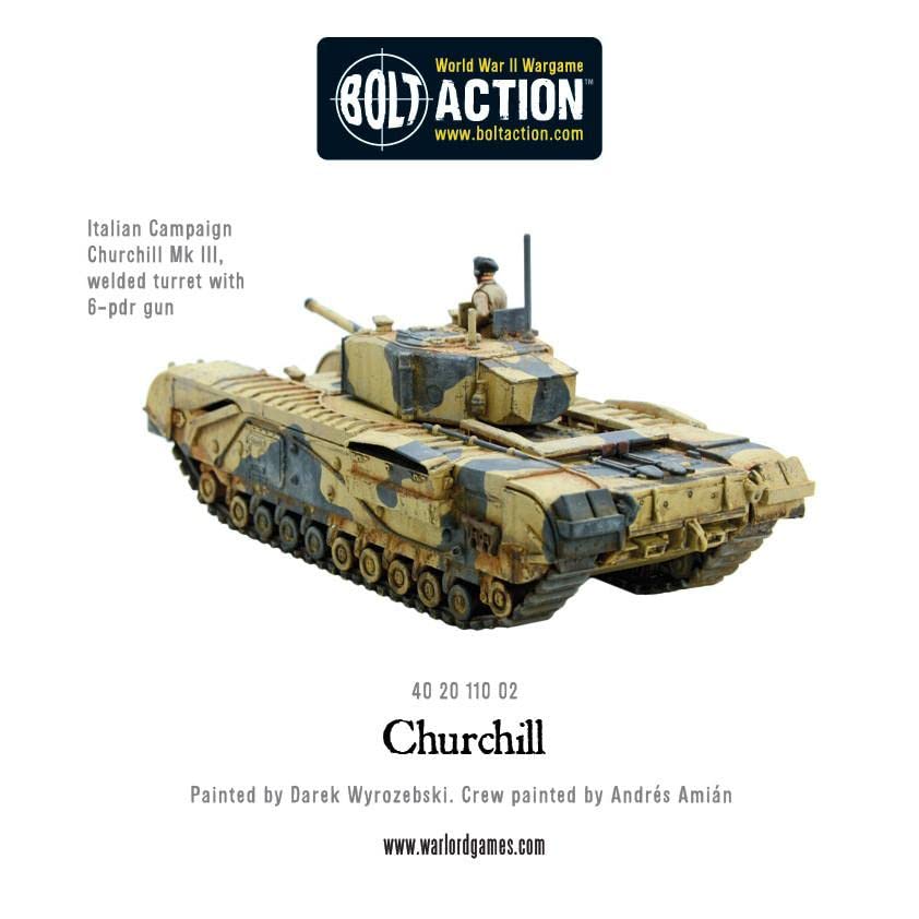 Bolt Action Churchill Infantry Tank 1:56 WWII Military Wargaming Plastic Model Kit