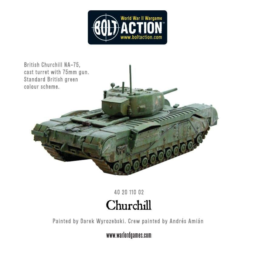 Bolt Action Churchill Infantry Tank 1:56 WWII Military Wargaming Plastic Model Kit