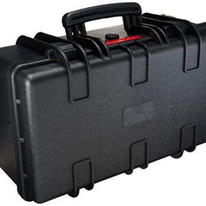 Amazon Basics Large Hard Rolling Camera Case, Solid, Black, 22"L x 14"W x 9.8"H