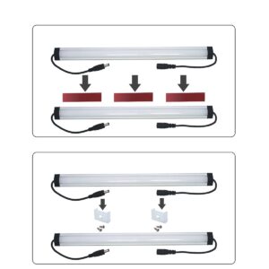 Litever Under Cabinet LED Light Bar Kits Plug in 3 pcs 12 inches Light Bars per Set Warm White 3000K 20W 1000 Lumen Dimmable for Kitchen Cabinets Counters Bookcases (3 Bars Kit-3000K)